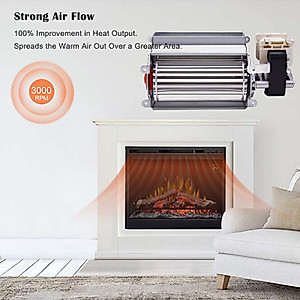 GFK21 Blower Fan Kit, FK21 GFK21A GFK21B Fireplace Blower Fan Replacement for Heatilator, GNDC30, NDV3630I, ND3630, ND3630I, ND3630L, NDV3630IL, GA3450TA, Rotom HB-RB66, R7-RB66, NOVUS, Security UZY3.