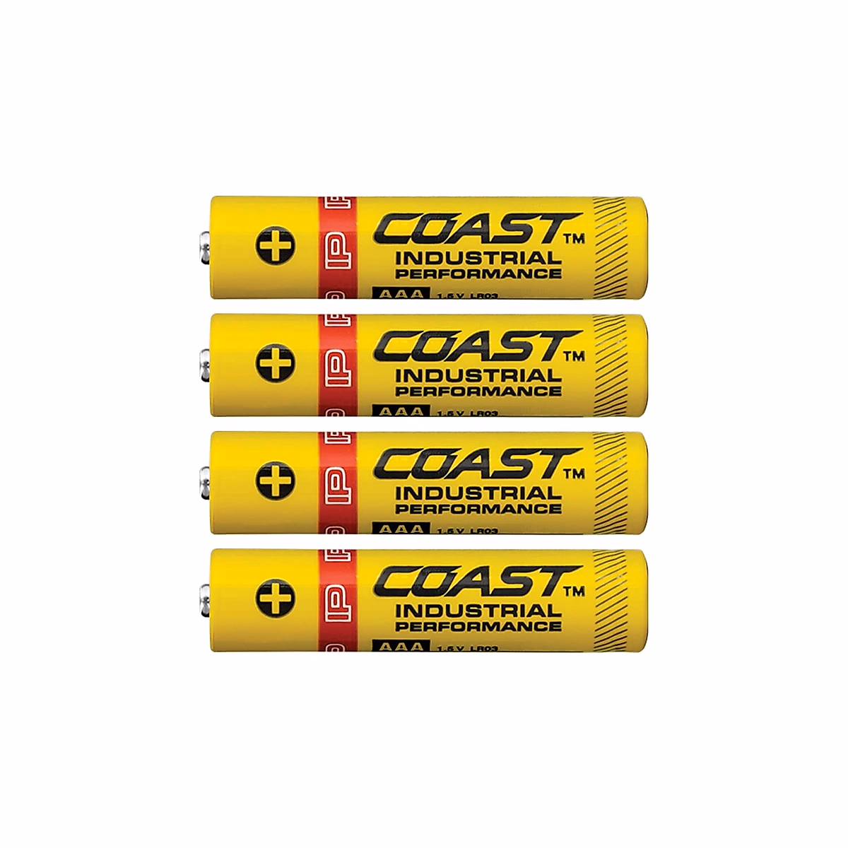 Coast 4 Pack AAA Industrial Performance Alkaline Batteries, High-Performance