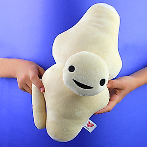 I Heart Guts Knee Joint Plush - Kneed for Speed - Knee Joint Stuffed Pillow Toy Bone, Knee Surgery Gifts - Doctors, Physical Therapists & Orthopedic Surgeon Gifts