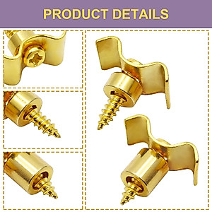 LifCratms 4Pack Guitar String Trees, Gold String Retainer Guides Compatible with Tele Guitar Stratocaster Strat with Mounting Screws