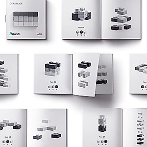 PIXIO Noir - 60 Magnetic Blocks - Small Magnet Blocks - Magnets for Kids & Adults - Magnet Toys - Magnet Tiles Alternative for Kids 8-12 Years