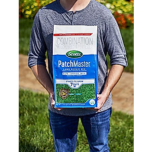 Scotts PatchMaster Lawn Repair Mix Sun + Shade Mix, Combination Grass Seed, Fertilizer, and Mulch, 4.75 lbs.