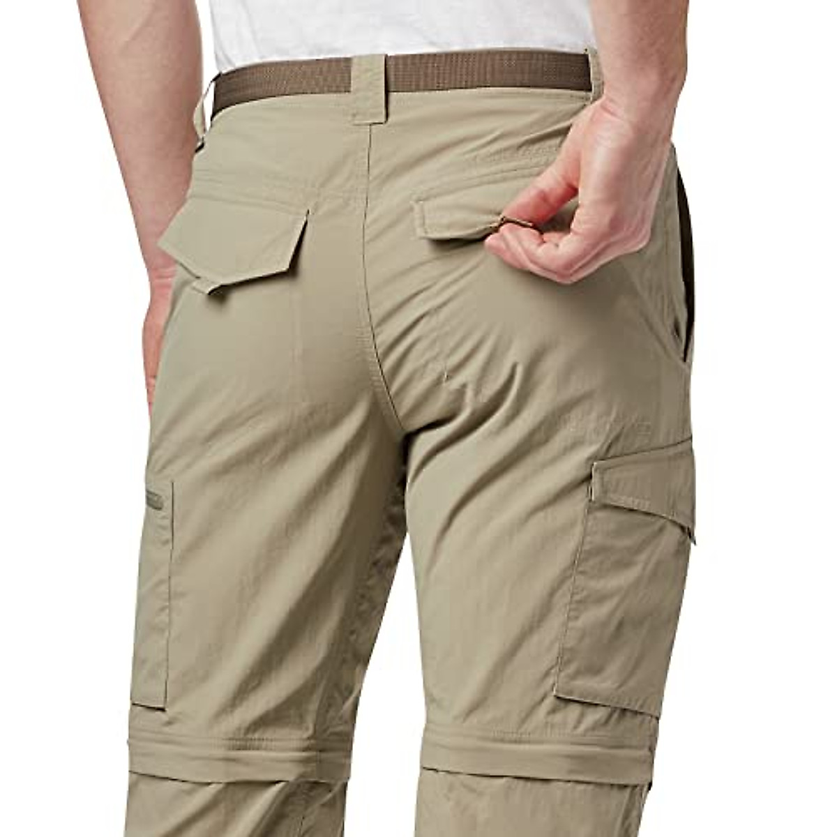 Columbia Men's Silver Ridge Convertible Pant, Breathable, UPF 50 Sun Protection, Tusk, 34x32