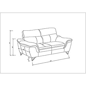 Blackjack Furniture Bailey Leather Match Upholstered Living Room Loveseat, Beige