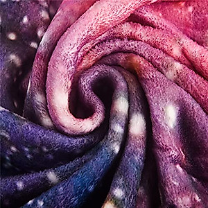 Goodbath Space Throw Blanket, Galaxy Universe Star Fleece Blanket for Sofa Couch Chairs, 60 x 50 Inch, Colorful