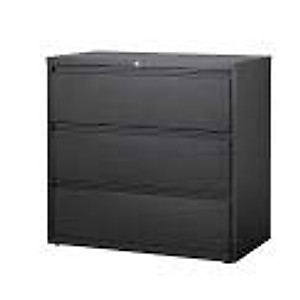 Hirsh Industries 42" Wide Three-Drawer Lateral File - Black 14998