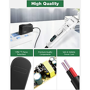 5V Power Cord Replacement HOLDOG Dog Clippers Charger for Professional Heavy Duty Dog Grooming Clipper 3-Speed Low Noise High Power Rechargeable Cordless Pet Grooming Tools