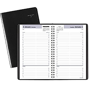 AT-A-GLANCE 2023 Daily Planner, DayMinder, Quarter-Hourly Appointment Book, 5" x 8", Small, Black (G10000)