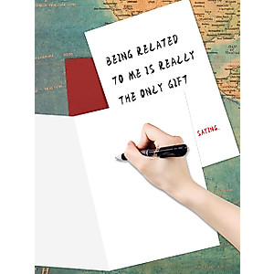 SIMSONN Funny Valentine's Day Greeting Cards with Envelopes, Anniversary card for Wife Husband, Birthday Cards for Brother Sister Relative Bday Card for Cousin Niece