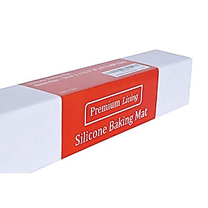 Silicone Baking mat, Half Sheet, 16.5" L x 11.5" W x 0.75 MM Thick, Reusable Baking Sheet Liner, Thick, Non-Stick, Easy Clean, Professional Grade, for Cookie, Pastry (3, Red)