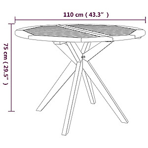 Camerina 5 Piece Patio Dining Set Outdoor Dining Table Set Patio Table and Chairs Set Outdoor Patio Dining Set Solid Wood Acacia 3087133