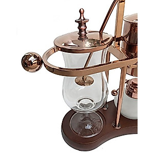 Nispira Vintage Belgian Belgium Luxury Royal Family Balance Syphon Siphon Coffee Maker Copper Color, 1 set