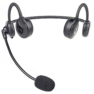 BANDARICOMM Bone Conduction Headphones with Mic, Bluetooth 5.3 Wireless Headsets with Noise-Canceling Microphone Boom, IPX6 Waterproof Stereo Headsets for Office Home Business Outdoors use
