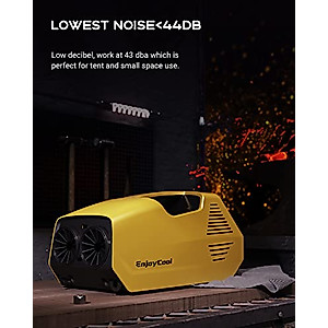 EUASOO Portable Air Conditioners, 2380BTU Fast Cooling Outdoor Air Conditioner, 240W Low Power Consumption Portable Mini Air Conditioner for Camping Tent, RV, Car, Truck, Van and Fishing-Yellow