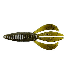 Berkley 1423756 Powerbait Pit Boss Soft Bait, 4" Bait Length, Green Pumpkin, Package of 8