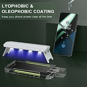 FLOKINICE Compatible for OnePlus 11/10 Pro Screen Protector, [Auto-Dispersion Tech] Full Coverage Hide Scratches Fingerprint Support Bubble-Free Tempered Glass for OnePlus 11/10 Pro - 3 Pack