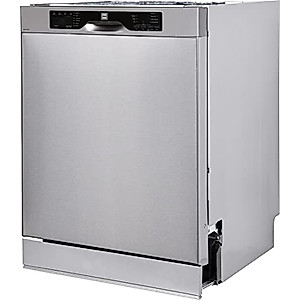 RCA RZ0842 Front Control-Built in FULLSIZE Dishwasher, 57 DBA, Stainless Steel, 24” WIDE, Stainless