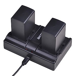 Batmax 2X BP-828 BP-820 Batteries + Dual Battery Charger for Canon VIXIA GX10, HFG20, HF G21, HFG30, HFG40, HFM30, HFM31, HFM32, HFM300, HFM301,VIXIA HF G40, HF G30, XA20, XA25 Camcorders