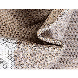 Rugs.com Georgia Collection Rug – 4' x 6' Taupe Flatweave Rug Perfect for Living Rooms, Large Dining Rooms, Open Floorplans