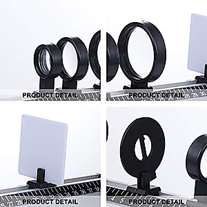 Science Classroom Optics Kit 9pcs Labs Complete optical bench kit Basic Optical Bench Optical Instrument Optical Bench Set