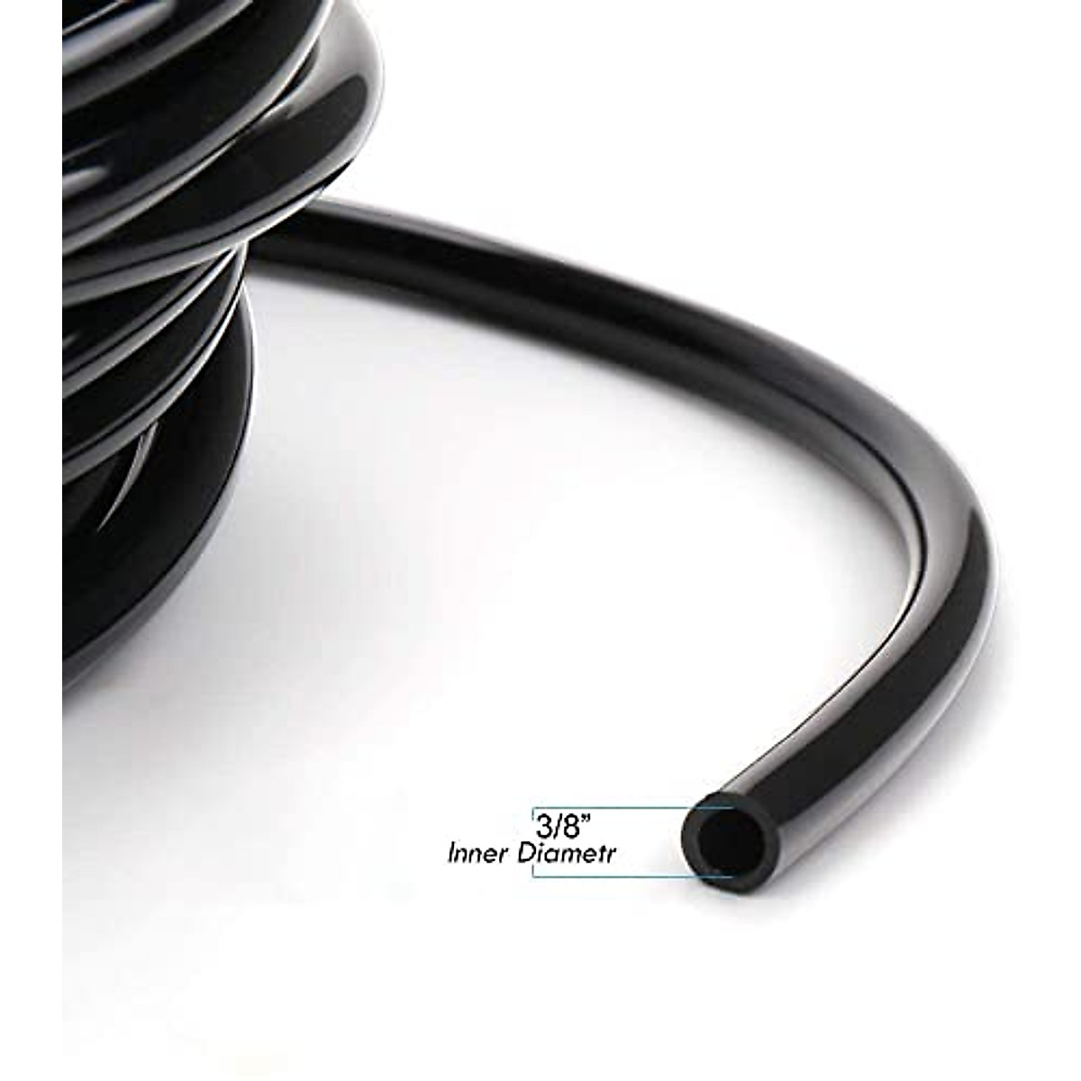 3/8" Irrigation Tubing 50ft, Heavy Duty Blank Distribution Tubing, Watering Drip Automatic Irrigation Equipment Set for Garden Greenhouse,Flower,Patio