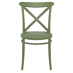 Compamia Cross Resin Outdoor Chair Olive Green (Set of 2)