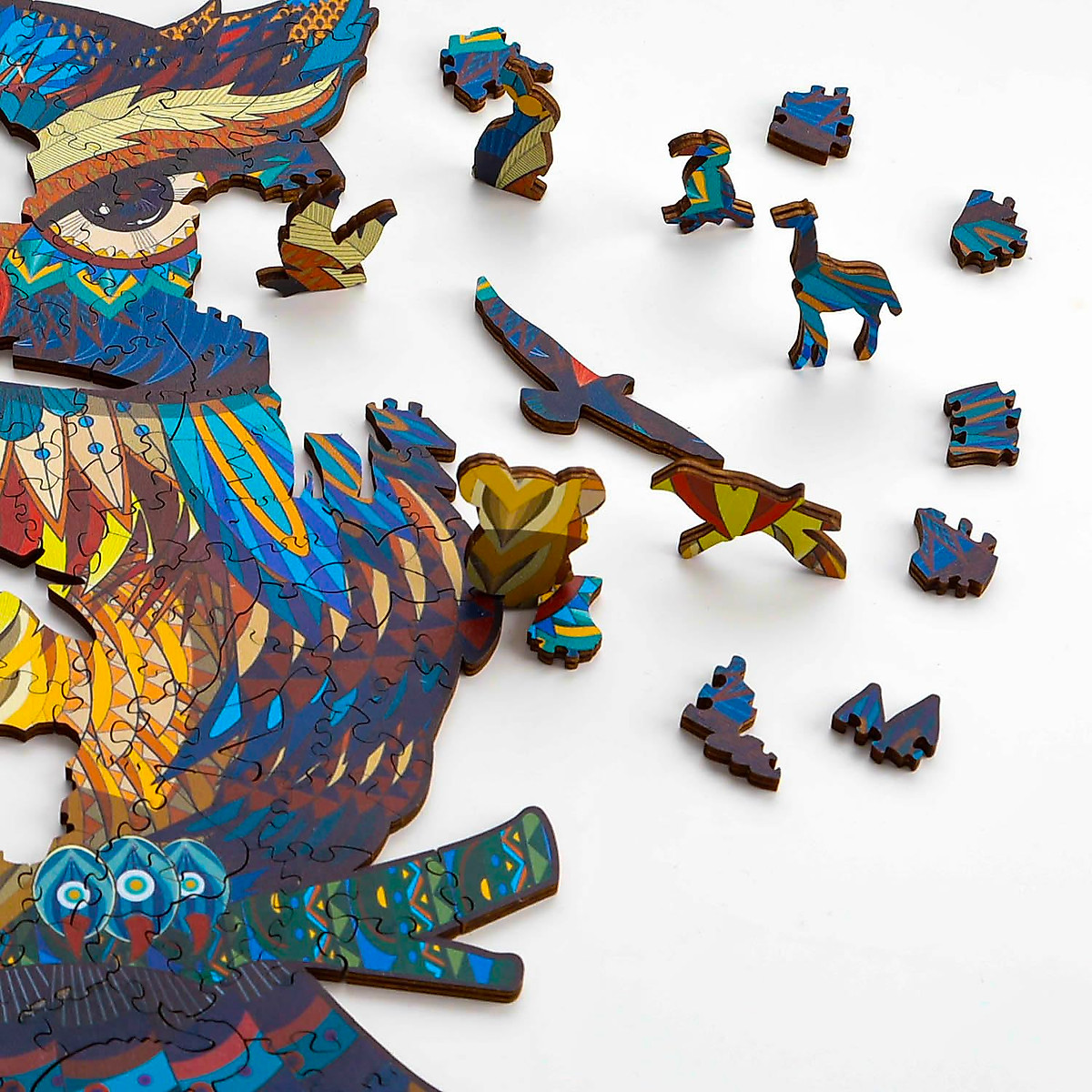 Owl Puzzle Jigsaw Puzzles – Unique Wooden Puzzles for Adults and Children – Coolest Adult Puzzles Perfect for Family – Wooden Puzzles for Toddlers – 210 Piece Custom Puzzle for Kids and Adults