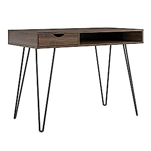 Novogratz Concord Computer Desk with Storage, Walnut