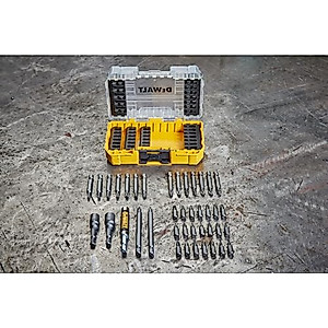 Dewalt DT70702 40 Piece Impact Screwdriver Bit Set + Tough Case Fits TStak Caddy, Black