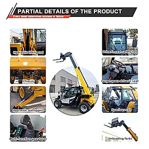 Durable Telescopic Arm Forklift Multi-Function 3.5Ton 4Ton Forklift Telescoping Jib Boom Crane Telehandler for Easy Loading and Unloading of Goods