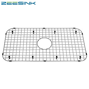 Zeesink Sink Protectors for Kitchen Sink,Sink Grid Size 27 13/16" X 14 5/16",Stainless Steel Sink Grid and Sink Protector,Sink Grate with Center Drain,Sink Bottom Grid