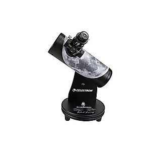 Celestron – 76mm Signature Series FirstScope – Compact and Portable Tabletop Dobsonian Telescope – Ideal Telescope for Beginners – Features Custom Moon Map Wrap – BONUS Astronomy Software Package