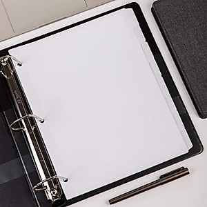 Amazon Basics 8-Tab Binder Divider, White Label Dividers with Easy Peel, 4-Pack