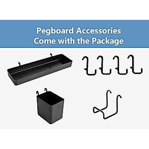 MAX SMART Clamp-on Desk Pegboard, Desk Privacy Panel, Office & Gaming Desk Organizer, Standing Desk Accessory - Efficiently Organize Above or Under Desk Placement