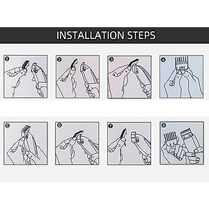 Clipper Guards Cutting Guides for Wahl with Metal Clip #37-500 – /8” to ”– Fits All Full Size Wahl Clippers (Black-Pack of 10)