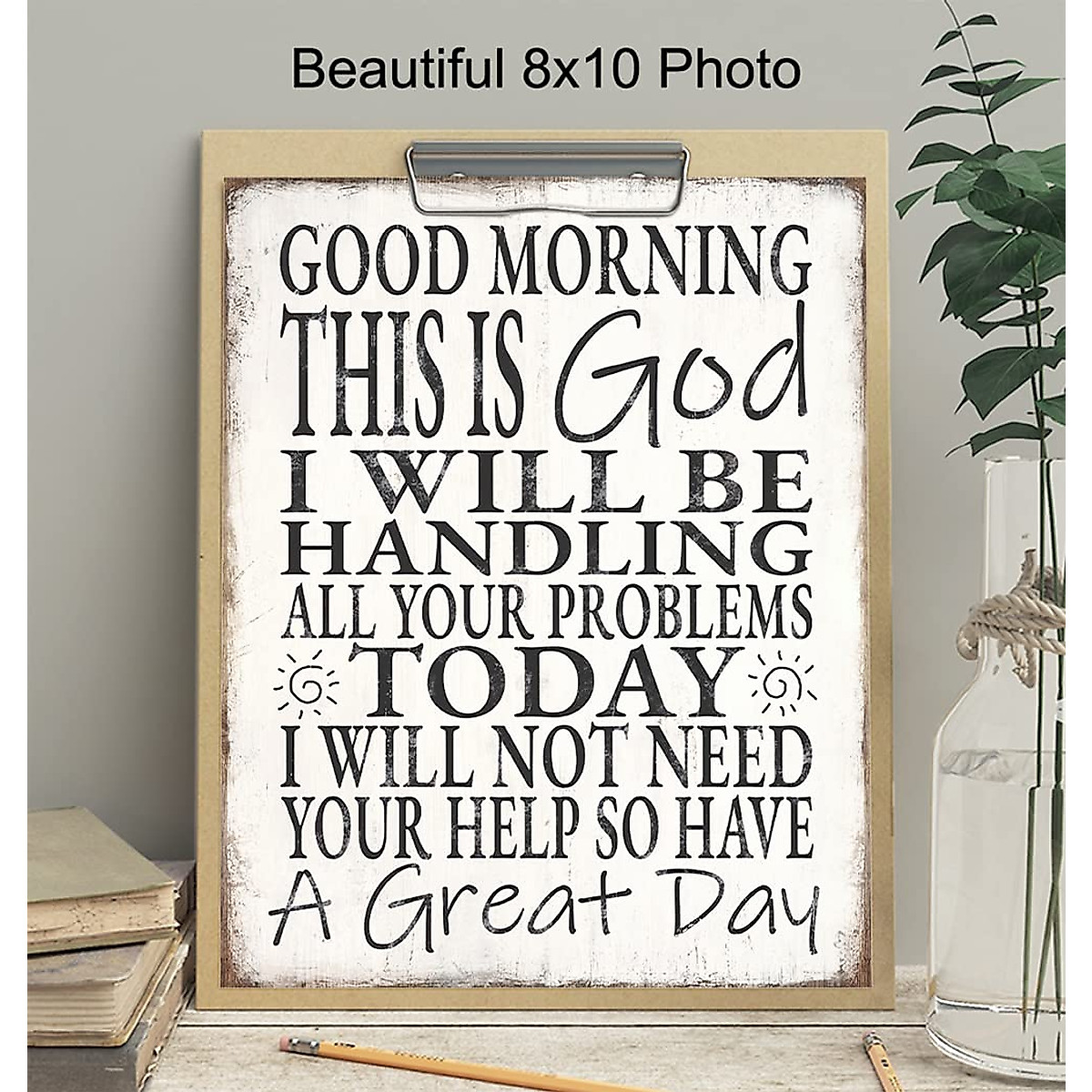 Yellowbird Art & Design Christian Wall Art - God Wall Decor - Religious Gifts for Men Man - Catholic Gift - Inspirational Wall Decor Poster - spiritual Wall Decor - Religion Christianity decoration