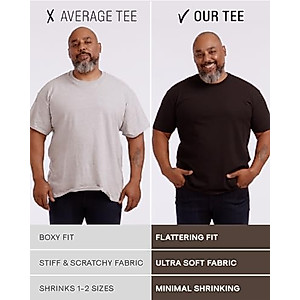 True Classic Tees | Premium Fitted Men's T-Shirts | Crew Neck | Multicolor 4-Pack | 3X-Large