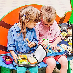 Lesome 3-Piece School Backpack,South North Park Backpack Boys Girls School Bag Back to School Supplies with Lunch Box and Pencil Case