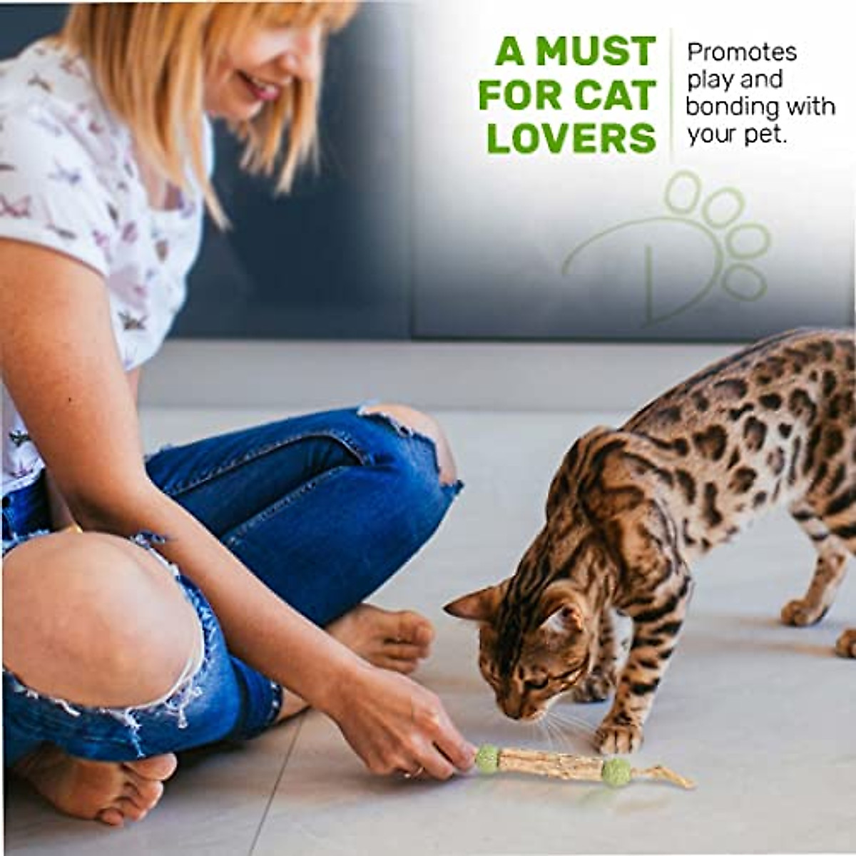 XanderPets Cat Chew Stick - Matatabi Stick for Cat - Silvervine Chew Sticks for Cats - Cat Dental Sticks w/Cat Nips Organic - All Breeds 3PK