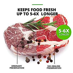 Vacuum Sealer Bags 8"x50' Rolls for Food Saver, Seal a Meal, Sous Vide, Meal Prep, Food Preservation, Vac Storage, BPA Free and Heavy Duty, Commercial Grade Food Sealer Bags