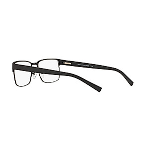 A|X ARMANI EXCHANGE Men's AX1019 Square Prescription Eyeglass Frames, Matte Black/Demo Lens, 54 mm