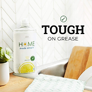 Home Made Simple Dish Soap Natural Dishwashing Liquid Plant Based, Rosemary Scent, 16 Fluid Ounce 1 Pack