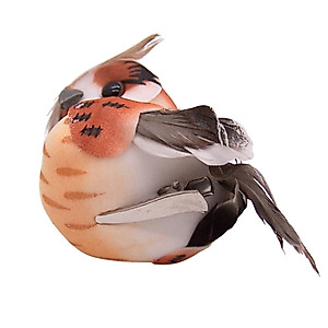 Artificial Owl Clip-On Christmas Ornaments, Holiday Decor, Christmas Tree Decoration, Set of 12, 4 Inches