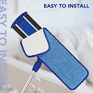 Replacement Microfiber Mop Pads for Rubbermaid Commercial, Cleaning Pad for Hardwood Floors 18 inch Mop Head to Pick-Up Dirt, Dust