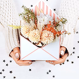 Tenare 5 Pieces Florist Bouquet Envelope Box Flower Envelope Paper Boxes Flower Paper Packaging Present Craft Paper boxes for Wedding Birthday Party Decoration Wrapping Supplies