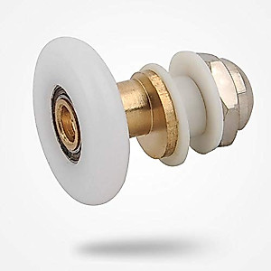 Bioristar Sliding Door Pulleys Glass Bearing Rollers Shower Door Rollers Replacement Sliding Door Rollers Shower Door Hardware Installation Kit (Diameter 27 mm)