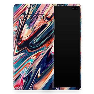 DesignSkinz Liquid Abstract Paint Remix V8 Protective Vinyl Decal Wrap Skin Cover Compatible with The Samsung Galaxy S20 (Screen Trim & Back Glass Skin)
