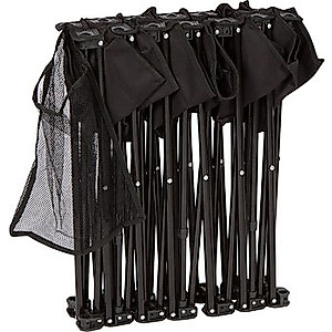 Trademark Innovations Portable 6-Seater Folding Team Sports Sideline Bench (Black)