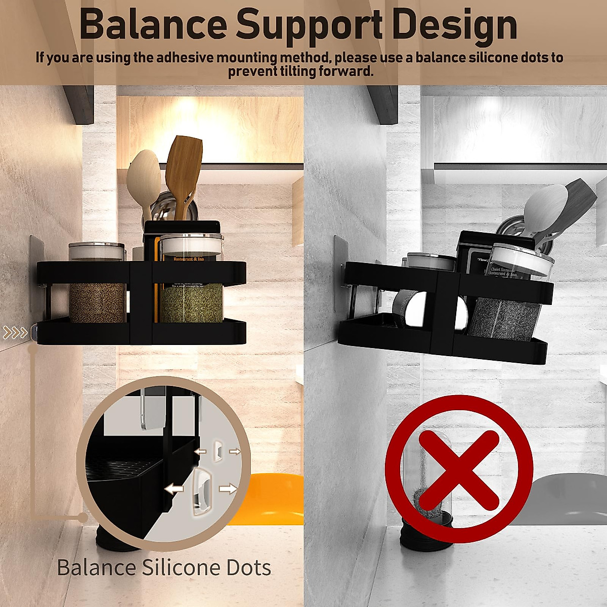 WXCGX Shower Caddy 2 Pack - Shower Organizer for Extra-Large Bathroom Storage with 4 Removable Hooks - Rustproof Bathroom Shower Shelves - Adhesive Or Drilling Wall Shower Shelf for Inside Shower