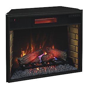 ClassicFlame 28II300GRA 28" Infrared Quartz Fireplace Insert with Safer Plug